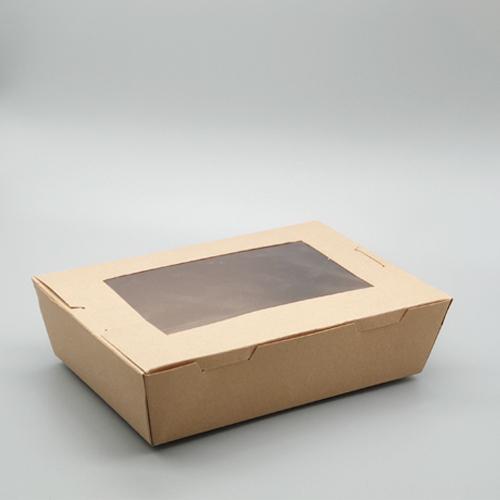 Kraft Window Lunch Box 1600ml – Ourgreenfactory